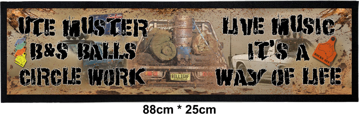 Ute Muster Bar Mat – Bonita Leather & Accessories