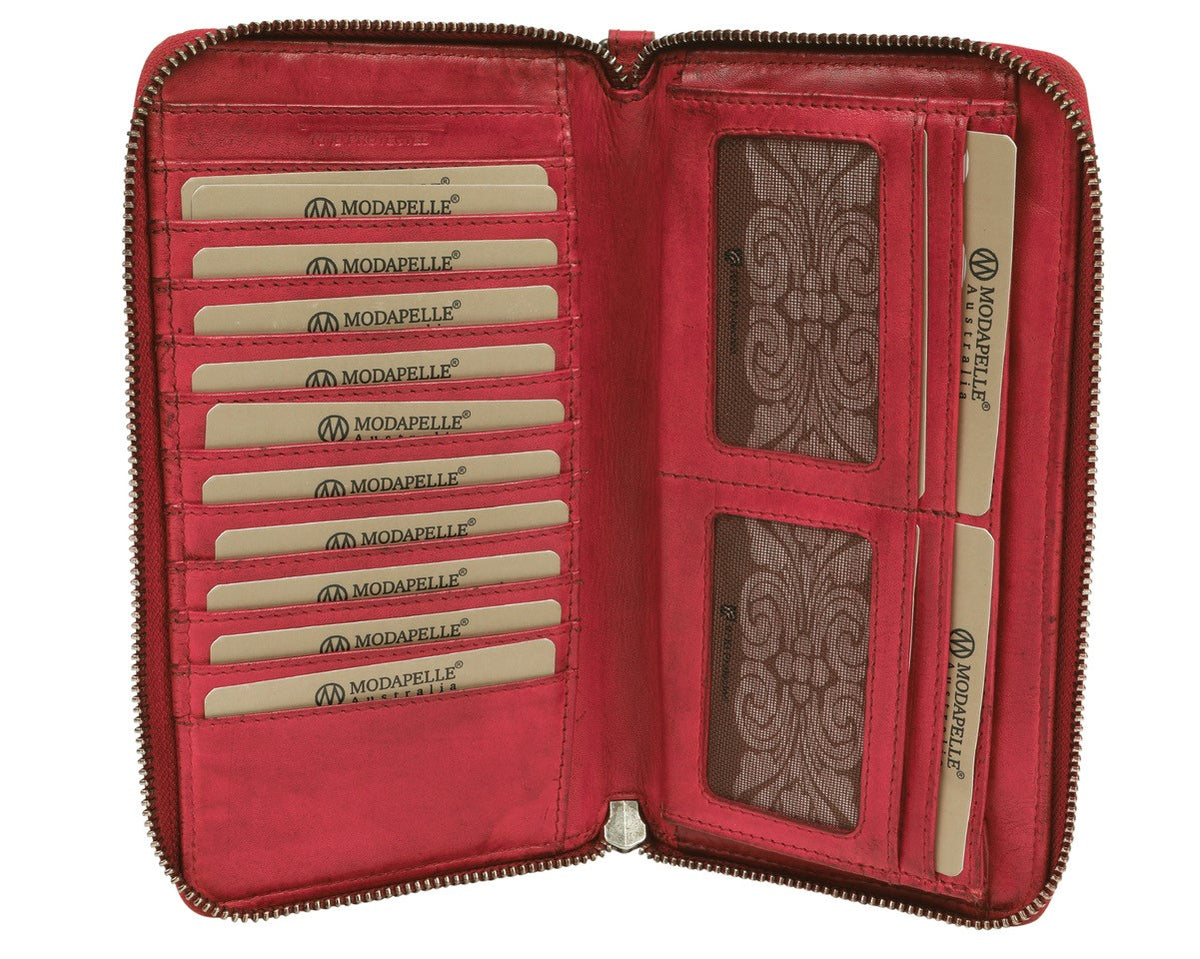 Modapelle zip around Leather Wallet – Bonita Leather & Accessories